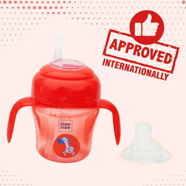 Mee Mee Red Baby Feeding Mug ( 14 cm x 5 cm x 23 cm ) - JioMart