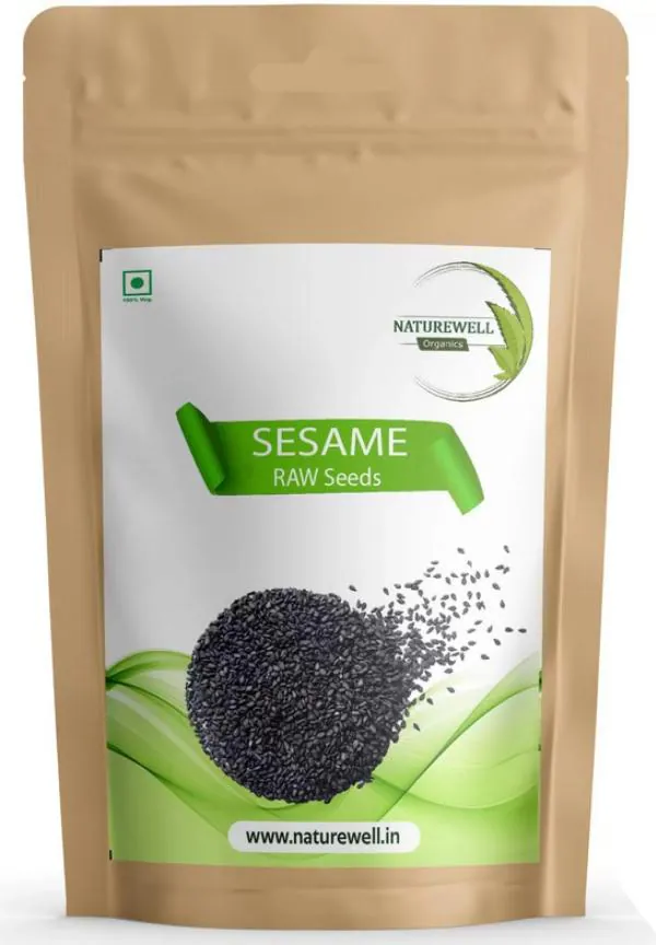 Naturewell Whole Fresh and Natural Black Sesame Seeds| Kaale Til| Tal ...