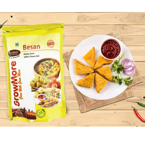 GROW MORE Chana Besan (1 Kg)| Gluten Free Healthy Food | No Trans Fats ...