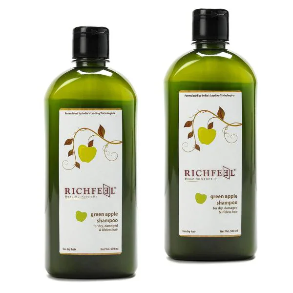 Richfeel Green Apple Shampoo 500 Ml Pack of 2 - JioMart