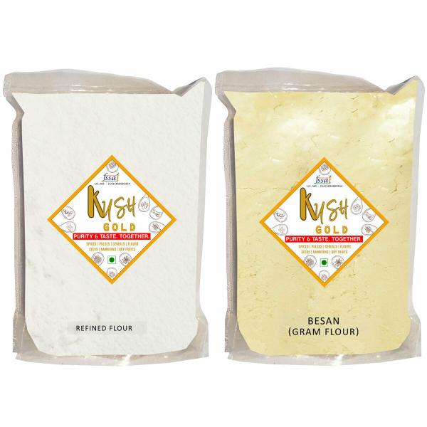 Kush Gold Combo Pack of Multipurpose Maida & Besan (Refined Flour ...