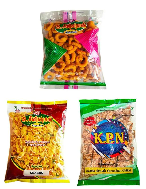 S. Seenivasan Mittai Kadai Andhra Muruku, Corn Mixture, Kadalai Mittai ...