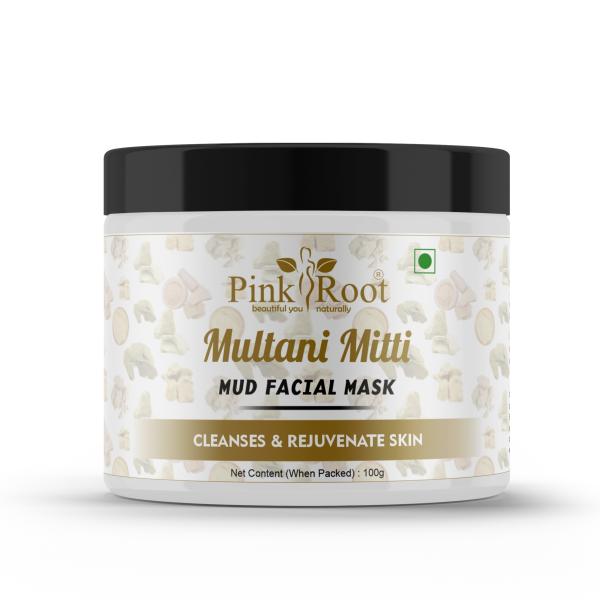 Pink Root Men and Women Multani Mitti Facial Mud Mask Deep Cleanse Dm ...