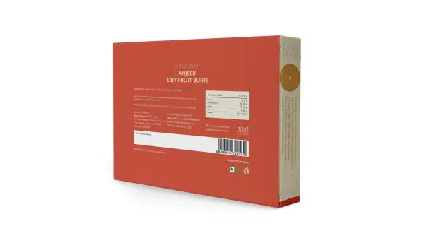 Anand Sweets Anjeer Dry Fruit Burfi - Pure Anjeer Fudge with Dry Fruits ...