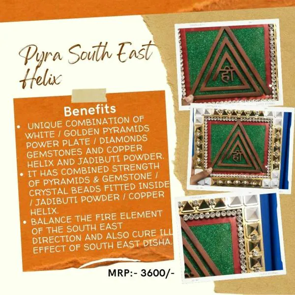 VSP VASTU SAMADHAN - 47 PYRA SOUTH EAST HELIX PYRA with Gemstone ...
