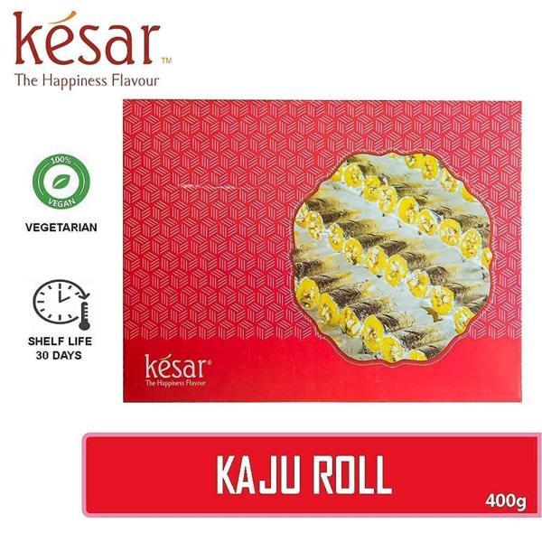 Kesar Sweets | Kesari Kaju Roll with Pista Filling Mithai (400 gm ...