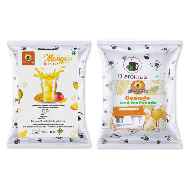 D'aromas Orange & Mango Ice Tea 1kg, Instant Premix Ice Tea Powder ...