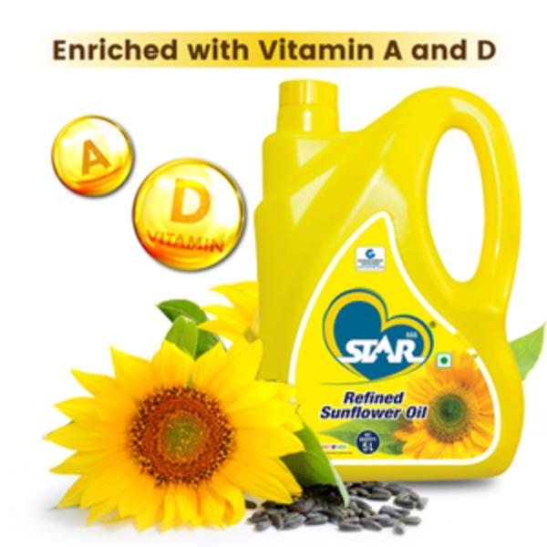 STAR 555 Refined Sunflower Oil 5 Litre with Everyday Full Grain Wada ...