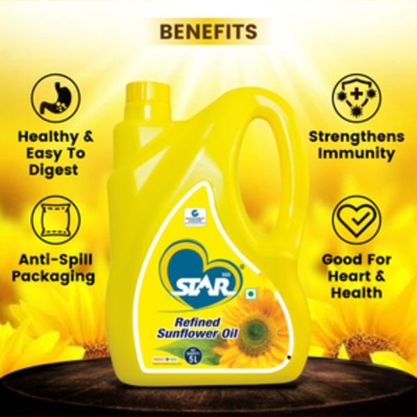 STAR 555 Refined Sunflower Oil 5 Litre with Everyday Full Grain Wada ...