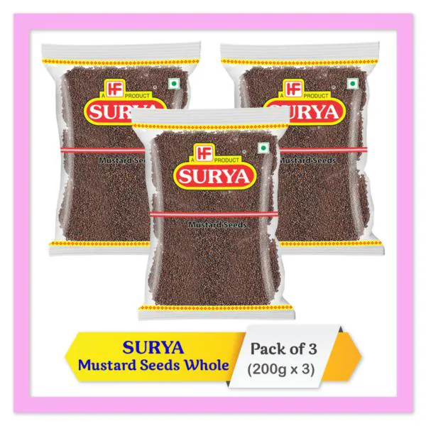 SURYA MUSTARD / RAI WHOLE - 200G (Pack of 3; 200g each)(3 x 200g) - JioMart