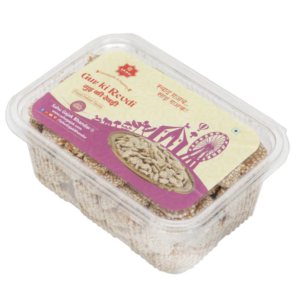 SAHU GAJAK BHANDAR Gur ki Rewari 1500g (Pack of 2 Each 750g) Revdi ...
