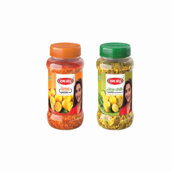 Ram Bandhu - Lime Pickle, Lime Chilli Pickle 350gm Jar, Combo Pack Of 2 ...