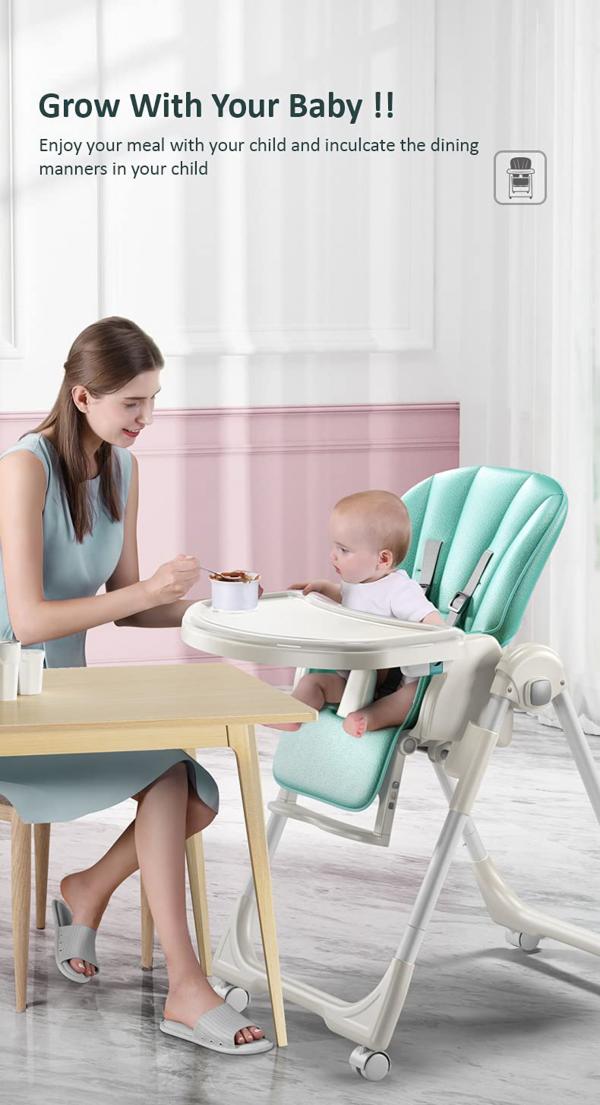 StarAndDaisy Graffiti Blue Baby High Chair With Heights Adjustable Seat ...