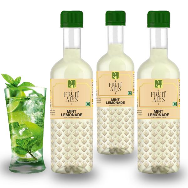 Dhampur Green Fruitales Mint Lemonade Mocktail Syrup 300 ml, Pack of 3 ...