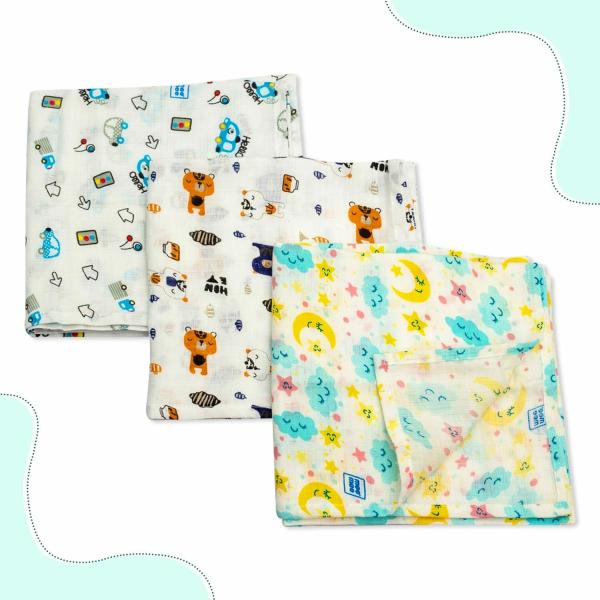 Mee Mee Baby Blankets, 100 % Muslin Cloth Blanket for Newborn Boy ...