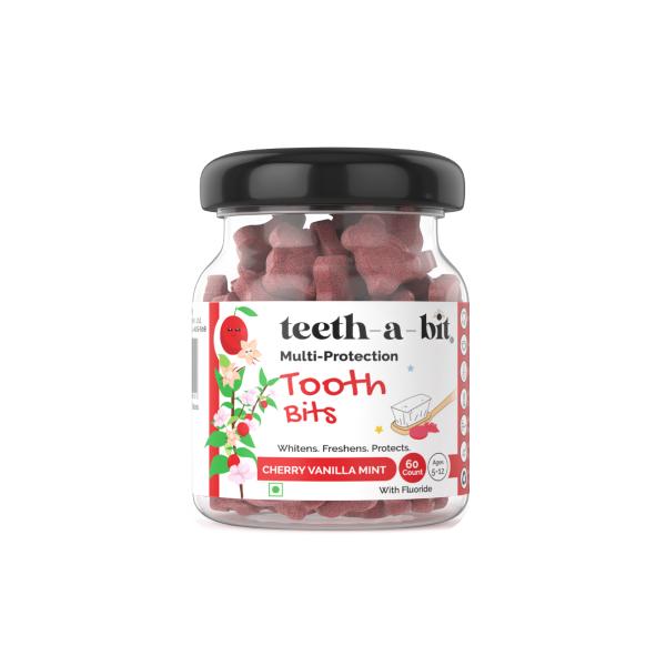 teeth-a-bit Kids Multi-Protection Cherry Vanilla Mint Tooth Bits, SLS ...