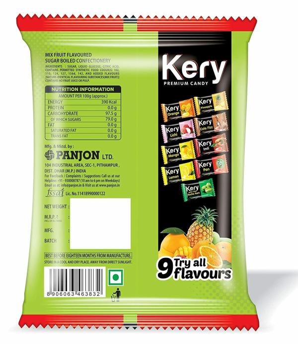 Kery Mix Fruit Candy (Pack of 3) [Assorted 9 Candies Flavours Mango ...