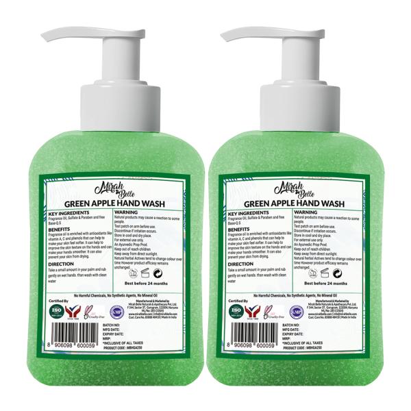 Green Apple - Natural Hand Wash (Pack of 2 - 250 ml) - JioMart