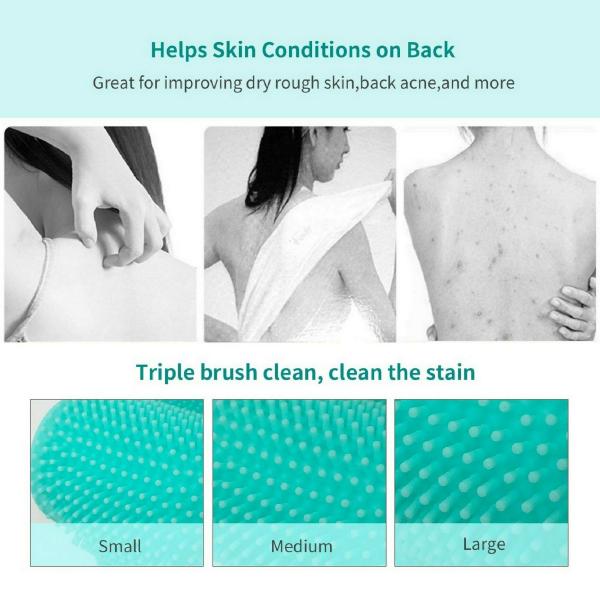 HM EVOTEK Silicon Bath Body Massager Scrubber Douuble Side Belt ...