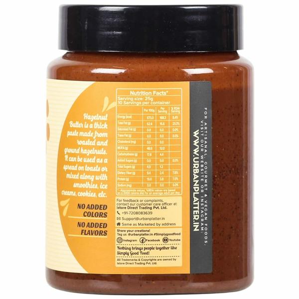 Urban Platter Pure Turkish Hazelnut Paste, 250g - JioMart