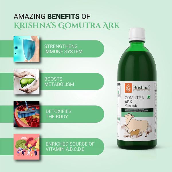 Krishna's Herbal & Ayurveda Gomutra Ark Desi Cow Urine - 500 ml - JioMart