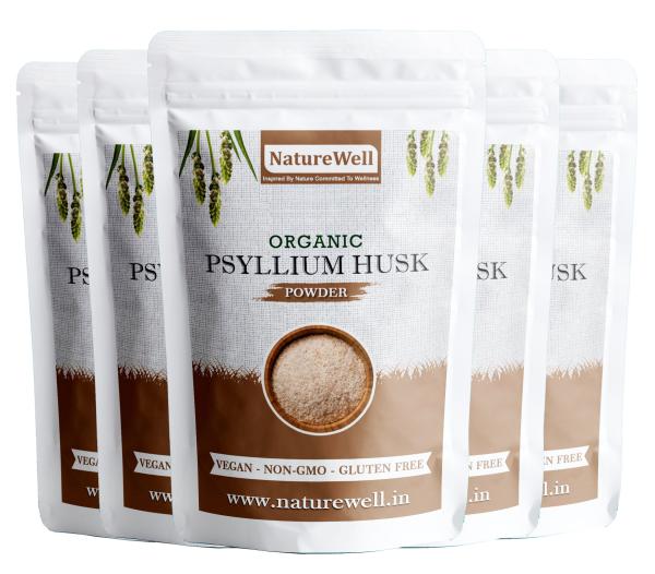 Naturewell Pack of 5 Psyllium Husk (Isabgol Bhusi) Sat isabgol (200 ...