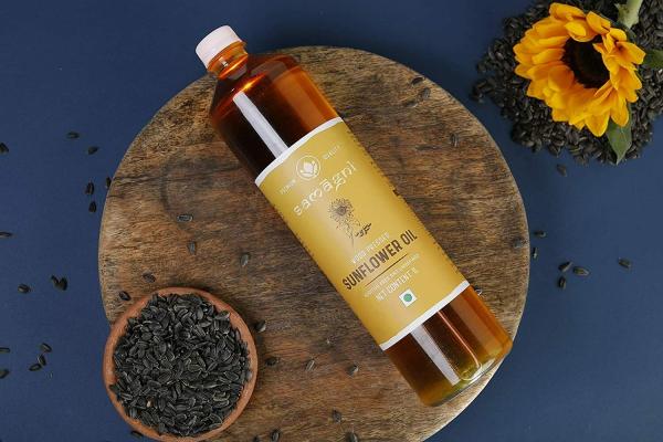 SAMAGNI COLD PRESSED SUNFLOWER OIL 1 litre Bottle ( Pack of 1 ) - JioMart