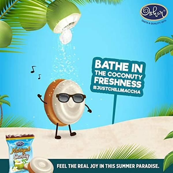 Oshon Coconut Cream Filled Nariyal Candy 100 Pcs - JioMart