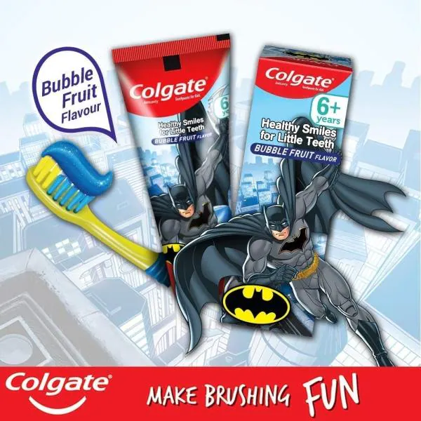 Colgate Kid's Batman extra Soft Toothbrush - 2 pc Batman Toothpaste ...