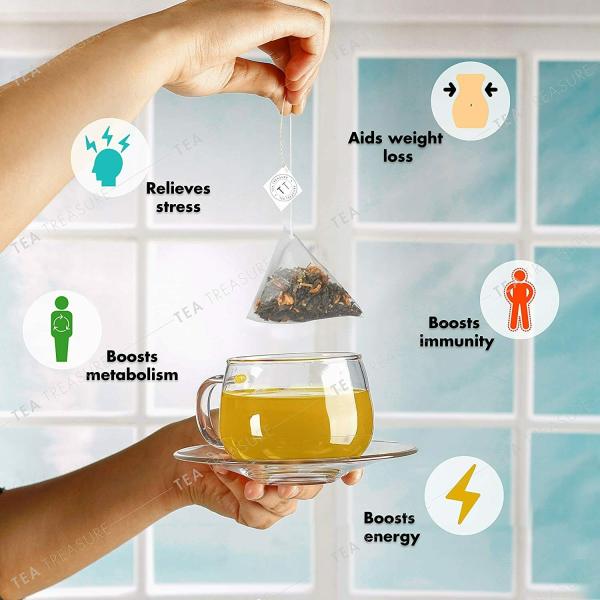 Tea Treasure Peace Jasmine Flower Green Tea Antioxidants Rich Calming ...