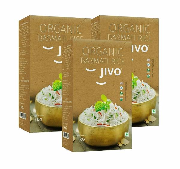 Jivo Cold Pressed Canola Oil 1L (Pack of 3) + Jivo Organic Basmati Rice ...