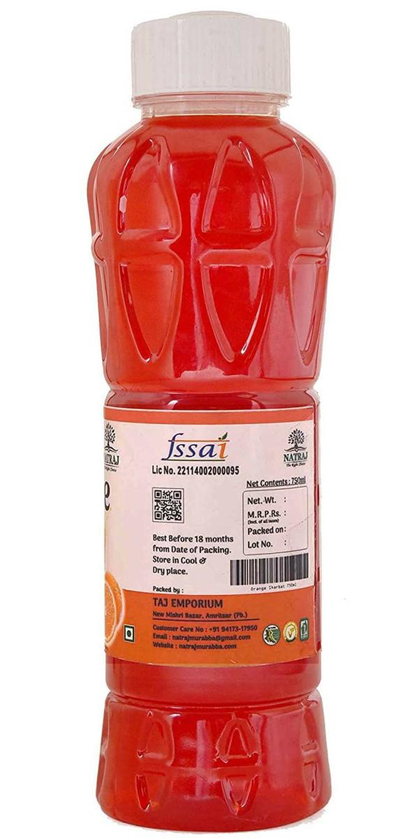 Natraj The Right Choice Rooh-e-azam Sharbat and Orange Sharbat Syrup ...