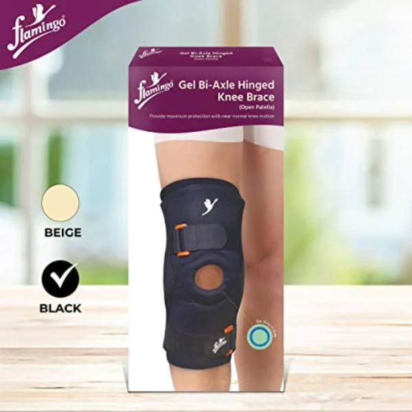 Flamingo Gel Bi-Axle Hinged Knee Brace Pain Relief, Knee Compression ...