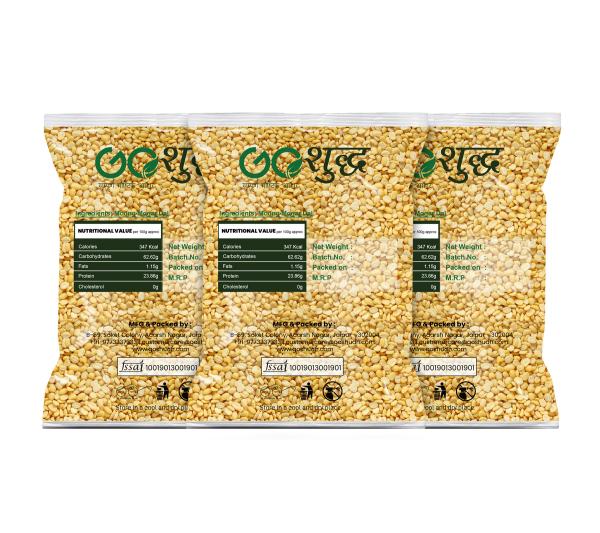 Goshudh Best Quality Moong Mogar Dal -500gm Each (Pack Of 3) (1500 g ...