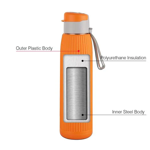 Cello Puro Steel-X Volvo Water Bottle, 900ml, Orange - JioMart