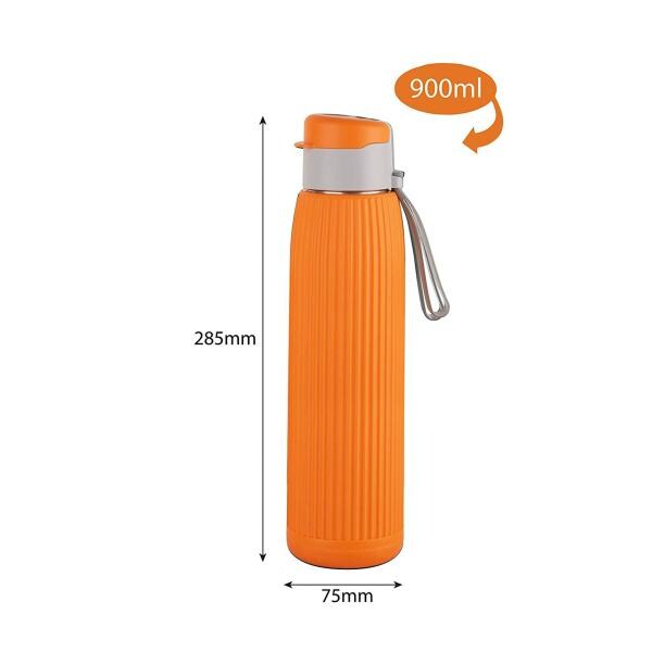 Cello Puro Steel-X Volvo Water Bottle, 900ml, Orange - JioMart
