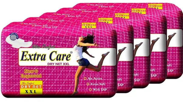 Extra Care Cotton Sanitary Pads - (Pack Of 5) - JioMart