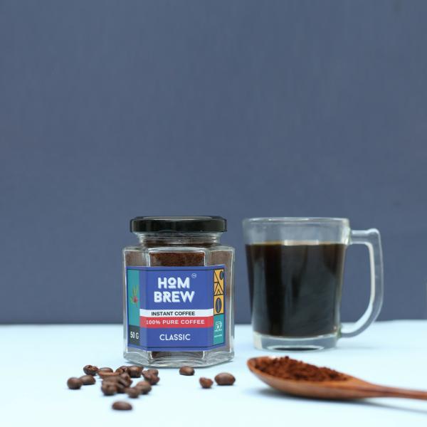 Hombrew Classic Flavoured Instant Coffee | 100% Pure coffee | Dark ...