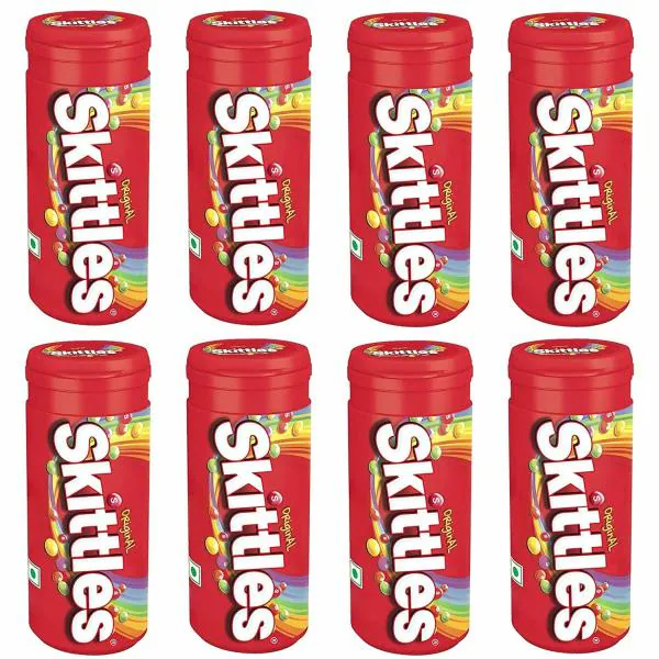 Skittles Original Bite Size Fruit Flavour Candy Tube - 33.5g (Pack of 8 ...