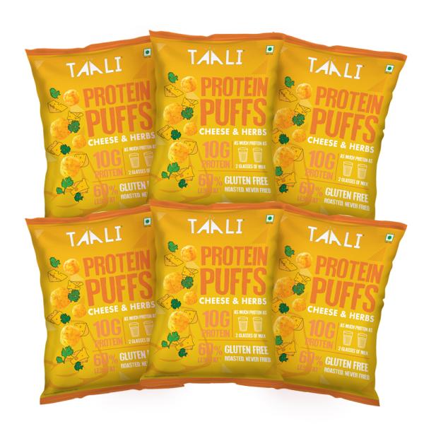 Taali Cheese & Herbs Jowar & Protein Puffs 60 gm (Pack of 6) - JioMart