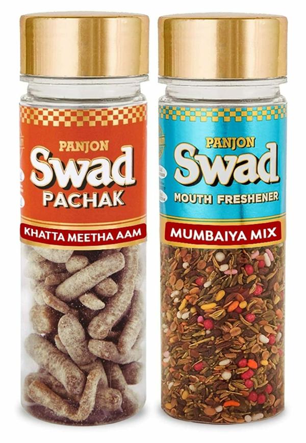 Panjon Swad Mouth Fresheners Mukhwas| Khatta Meetha Aam & Mumbaiya Mix ...