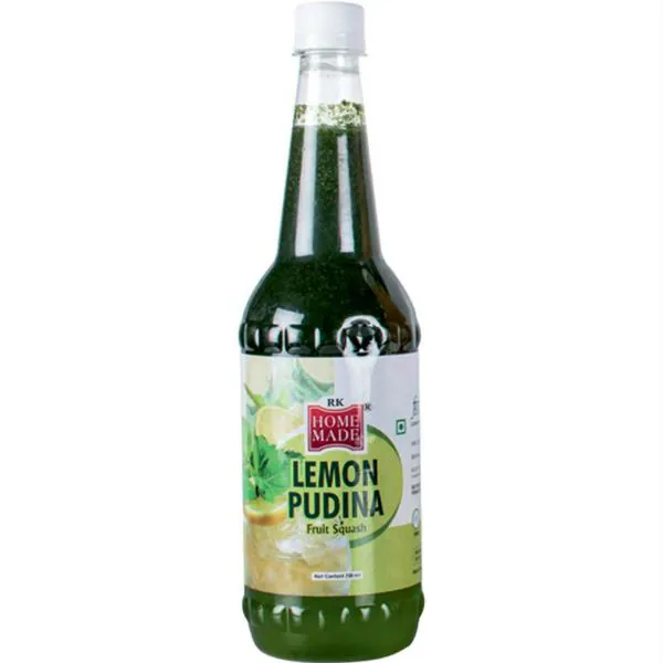 Rk Home Made Natural Syrup Lemon Pudina Syrup, 750 Ml - JioMart