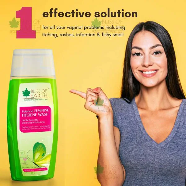 Bliss of Earth Daily Feminine Hygiene wash 110ml Enriched with Alcohaol ...