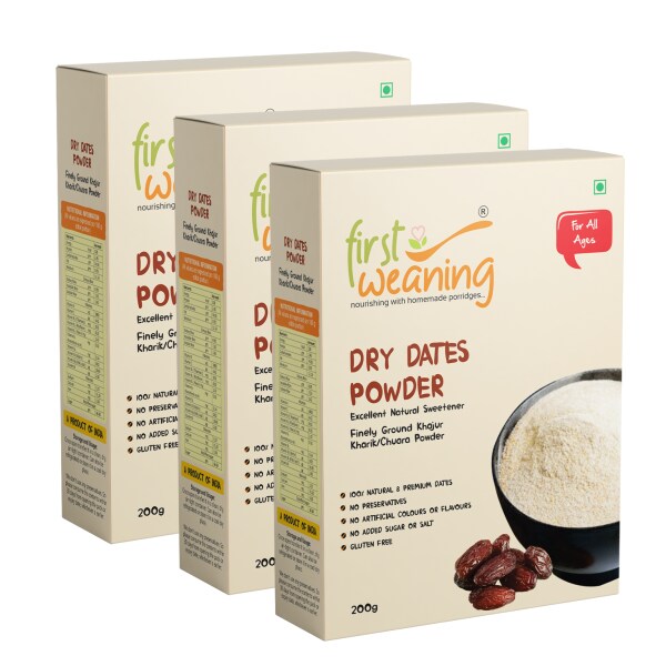 First Weaning Dry Dates Powder, Natural Sweetener, Kharik Powder, (Pack ...