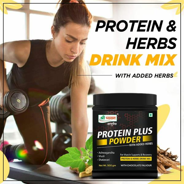 Shri Chyawan Protein Plus Powder | chocolate flavour | High Protein ...