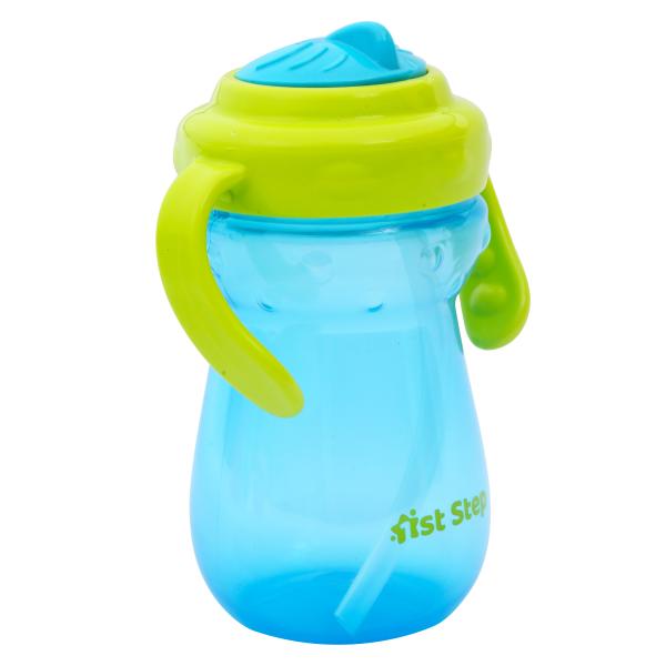 1st Step Twin Handle Sipper Cup With Straw Blue - 250 ml - JioMart