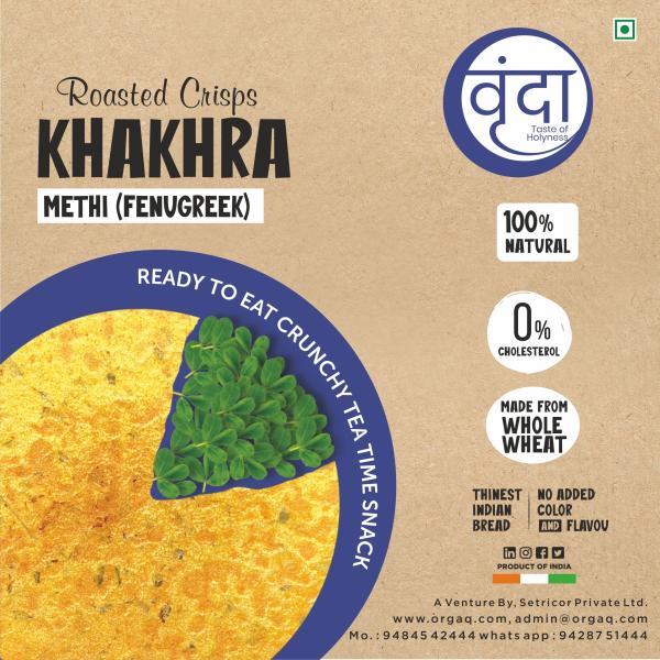 Lauva Vrunda Roasted Whole Wheat Methi Khakhra - 800 Grams (2 X 400G ...