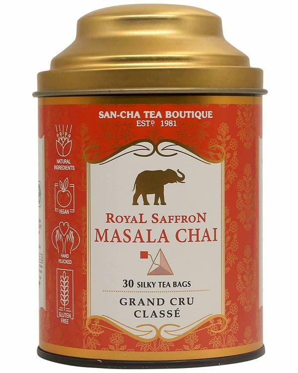 San-Cha Royal Saffron Masala Chai (30 Pyramid Tea Bags) - JioMart