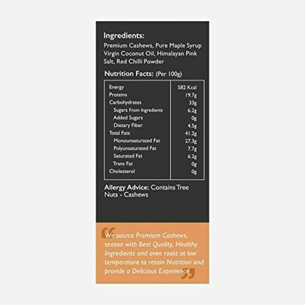 Hearty Bite Roasted Cashew Nuts Sweet and Spicy Healthy Snack 100 g ...