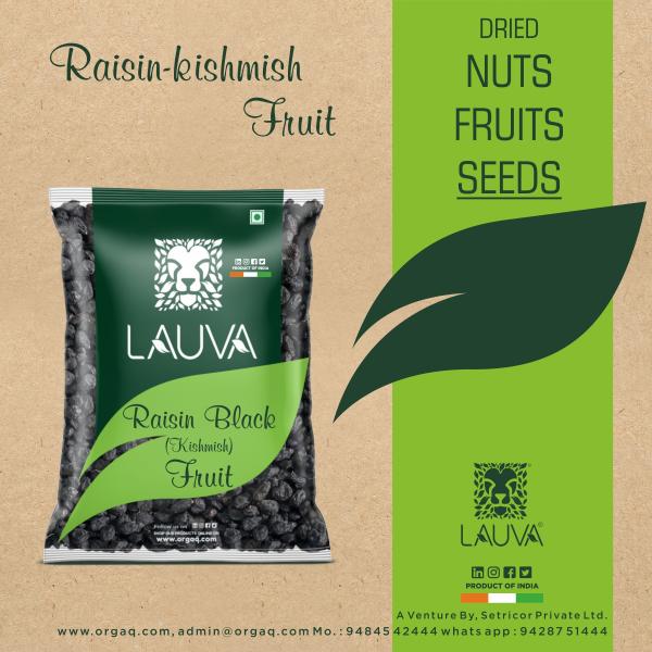LAUVA Black Kishmish Raisins / Kala Manuka / Kali Draksh / Dry Grapes ...